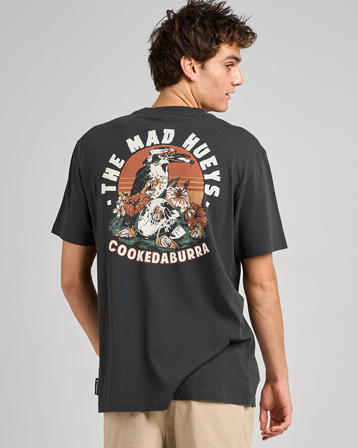 STRANDED COOKEDABURRA | SS TEE - VINTAGE BLACK – The Mad Hueys