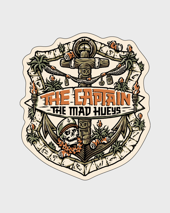 THE TIKI CAPTAIN | STICKER - CEMENT – The Mad Hueys