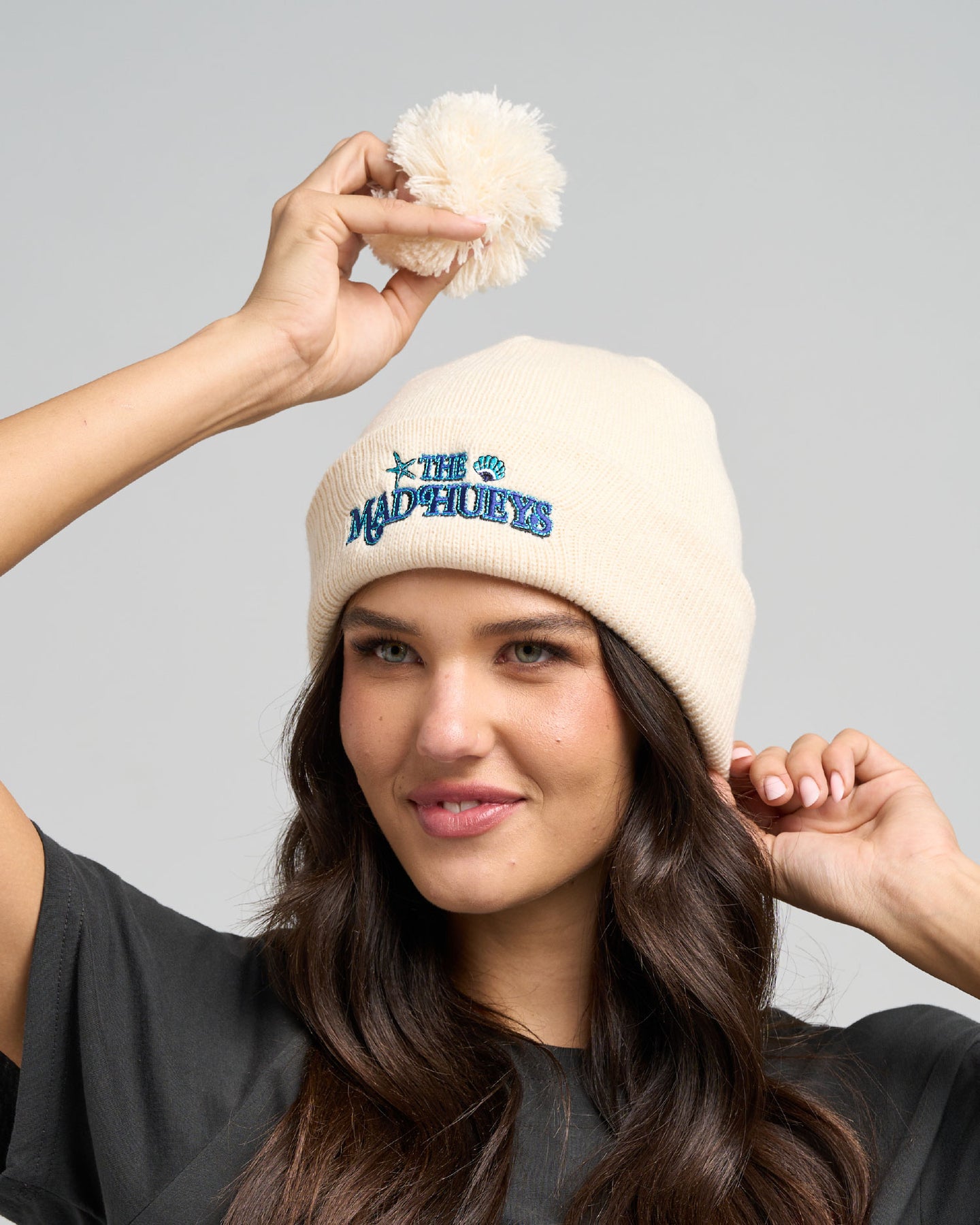 MERMAIDS DRINK FREE | WOMENS RELAXED BEANIE - STONE – The Mad Hueys